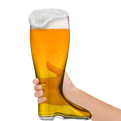 Bierstiefel 2.0 Liter von Stölzle Oberglas mit Gravur