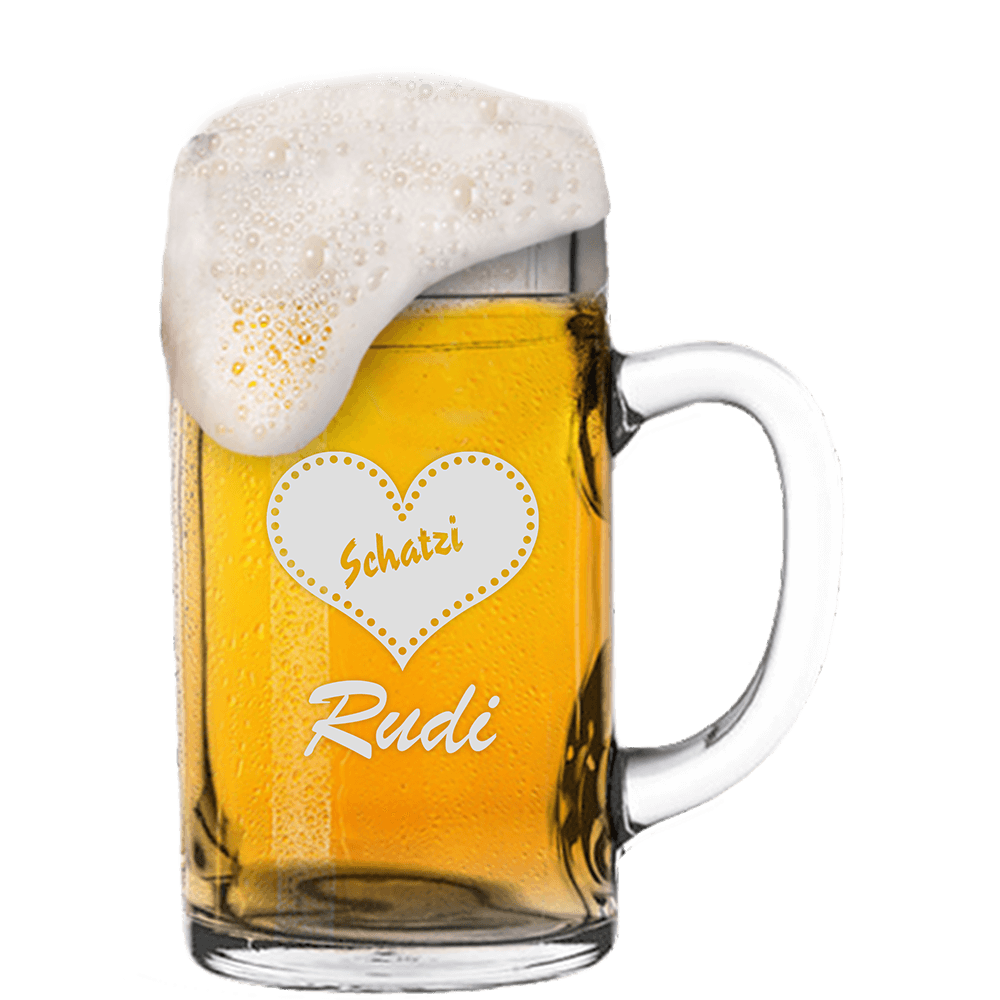 Bierglas mit Gravur, mit eigenen Texten & Logos zum Unikat
